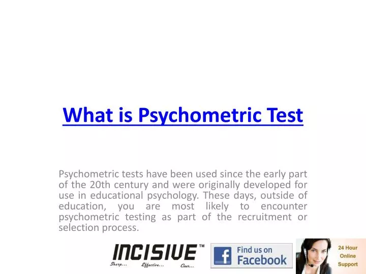 PPT - what is psychometric test PowerPoint Presentation, free download ...