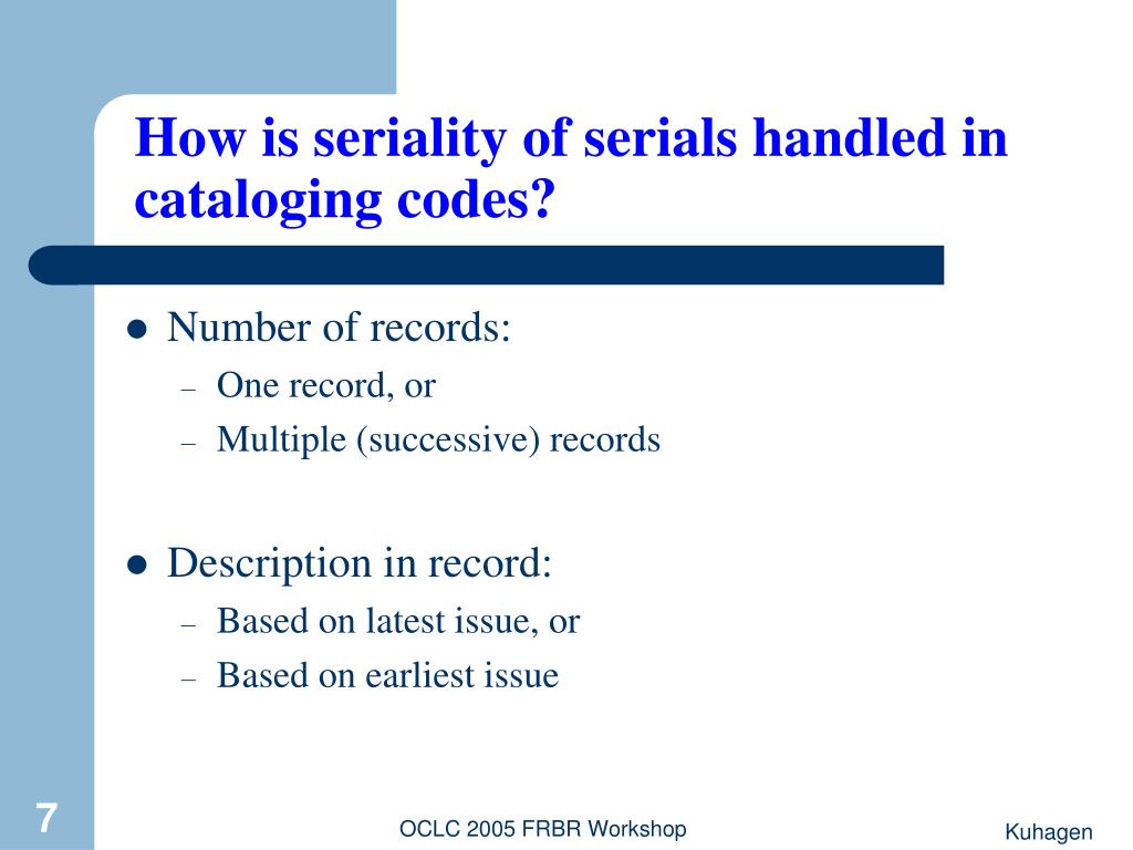 PPT - Modeling Continuing Resources in FRBR [and More] PowerPoint ...