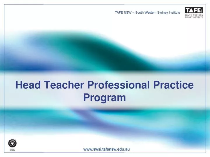 PPT - Head Teacher Professional Practice Program PowerPoint Presentation - ID:1369513