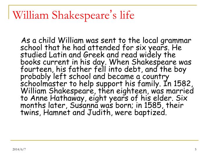 PPT - William Shakespeare PowerPoint Presentation - ID:1369594