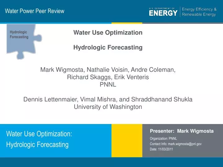 PPT - Water Power Peer Review PowerPoint Presentation, free download ...