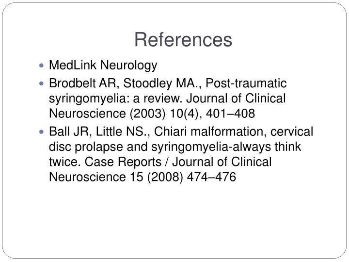 PPT - Syringomyelia PowerPoint Presentation - ID:1370411
