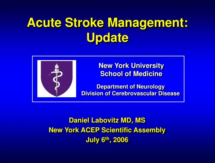 PPT - Acute Stroke Management: Update PowerPoint Presentation, free ...