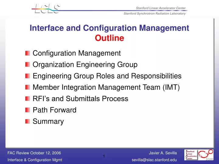 PPT - Interface and Configuration Management Outline PowerPoint ...