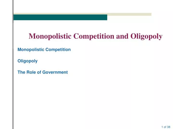 PPT - Monopolistic Competition and Oligopoly PowerPoint Presentation ...