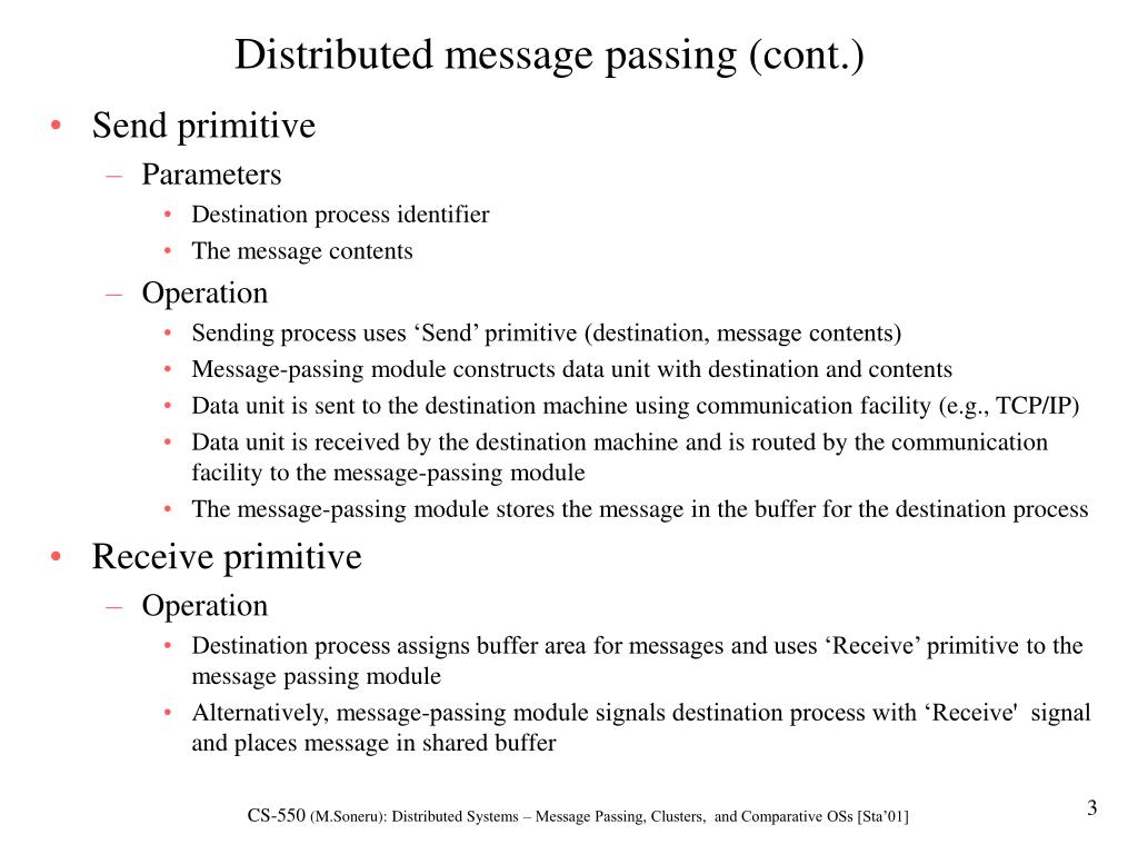 Ppt Distributed Systems Message Passing Clusters And Implementation Of Clusters In 9418