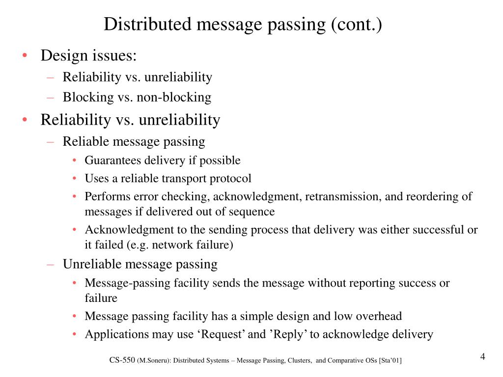 Ppt Distributed Systems Message Passing Clusters And Implementation Of Clusters In