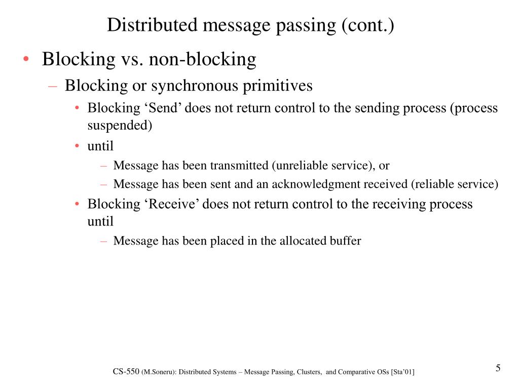 Ppt Distributed Systems Message Passing Clusters And Implementation Of Clusters In
