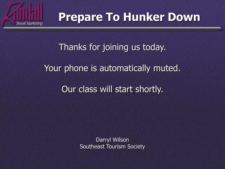 PPT - Prepare To Hunker Down PowerPoint Presentation, free download ...