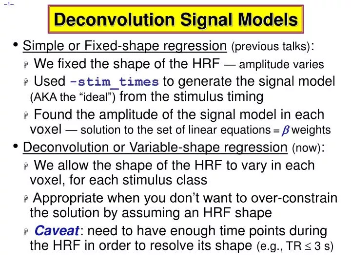 PPT - Deconvolution Signal Models PowerPoint Presentation, free ...