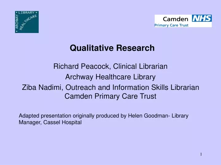 PPT - Qualitative Research PowerPoint Presentation, free download - ID ...