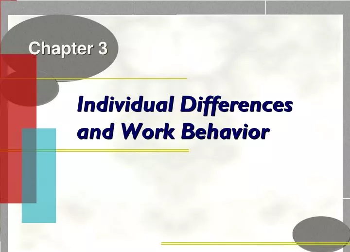PPT - Individual Differences and Work Behavior PowerPoint Presentation ...