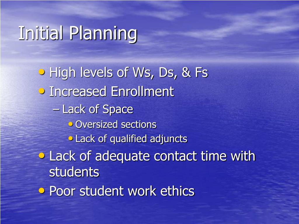 PPT - Initial Planning PowerPoint Presentation, free download - ID:1378577