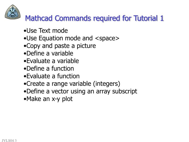 PPT - EG413 Computer Aided Engineering Tutorial 1: Mathcad, step-by ...