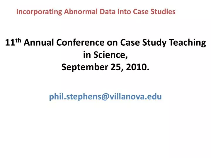 PPT - Incorporating Abnormal Data into Case Studies PowerPoint ...