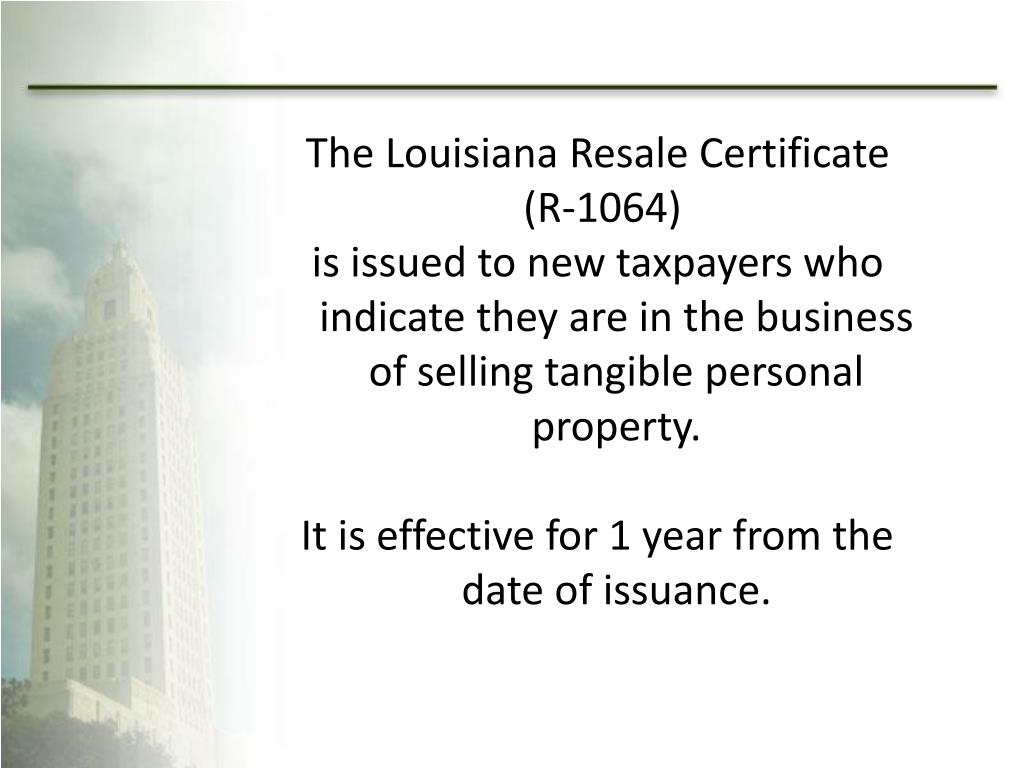 PPT - Tax Administration Division Louisiana Department of Revenue ...
