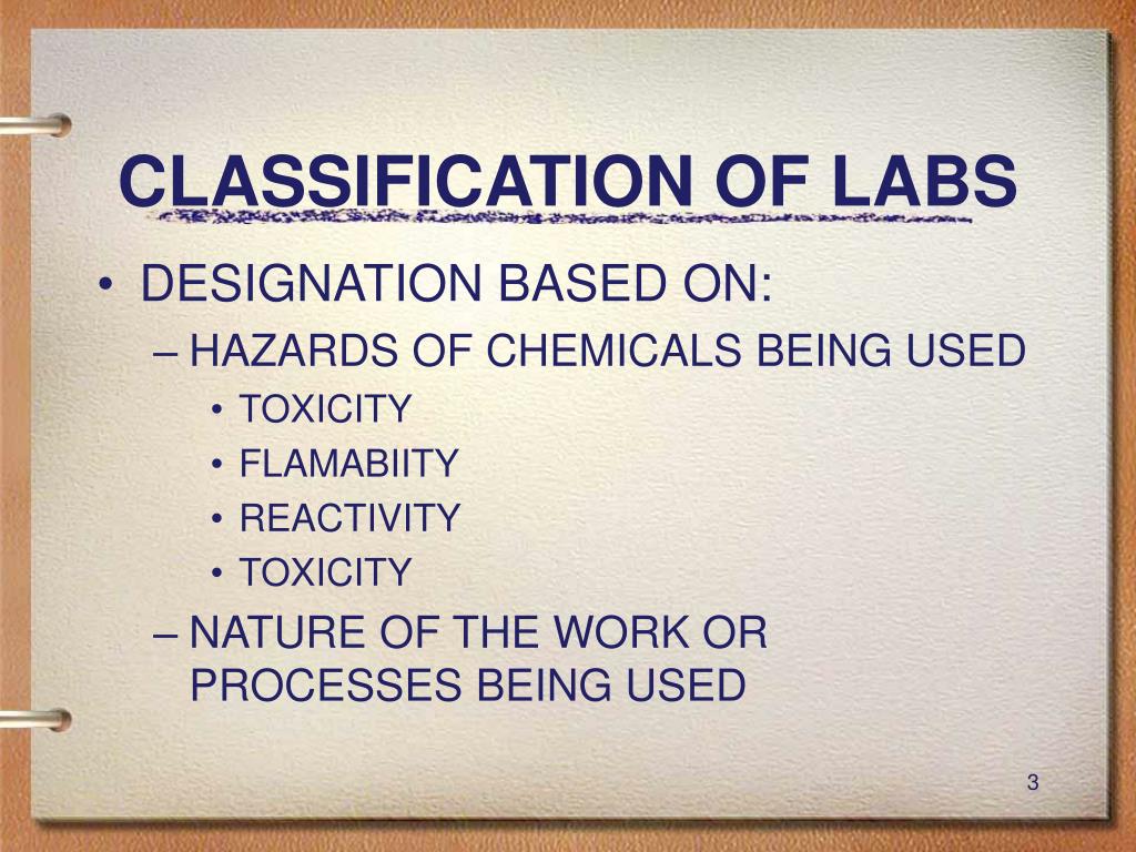 PPT - CHEMICAL SAFETY LEVELS FOR SCHOOL LABORATORIES PowerPoint ...