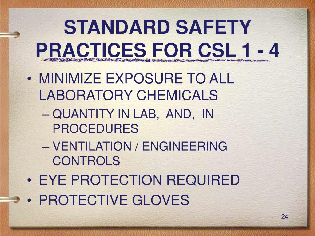 PPT - CHEMICAL SAFETY LEVELS FOR SCHOOL LABORATORIES PowerPoint ...