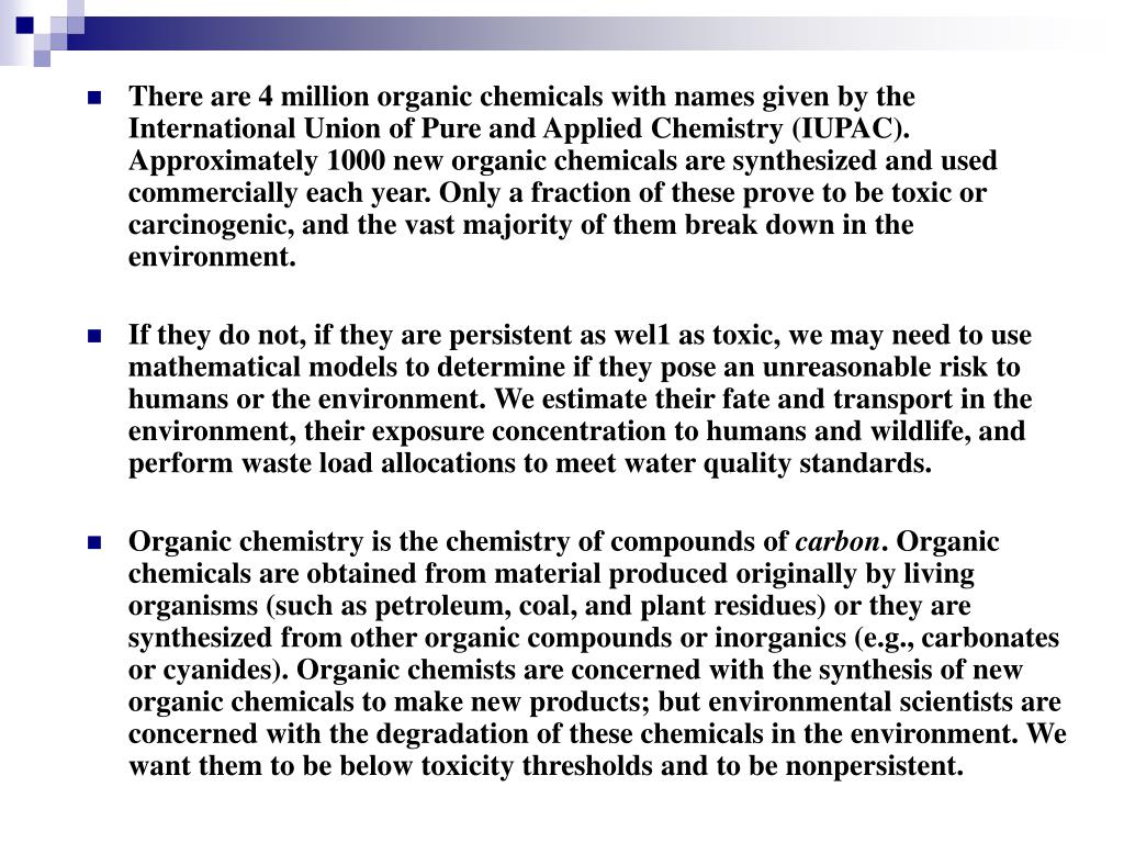 PPT - 7. TOXIC ORGANIC CHEMICALS PowerPoint Presentation, free download ...