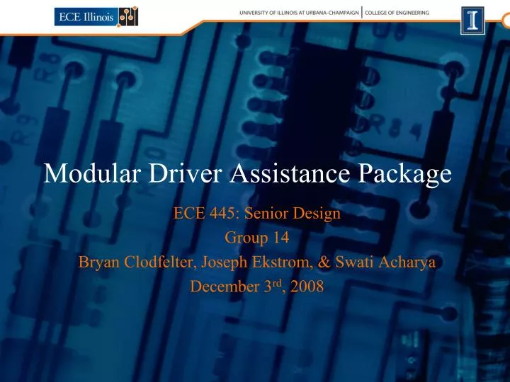PPT - Modular Driver Assistance Package PowerPoint Presentation, free ...