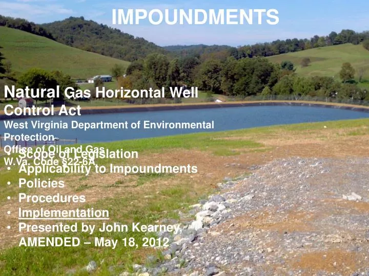 PPT - Pits and Impoundments PowerPoint Presentation, free download - ID ...