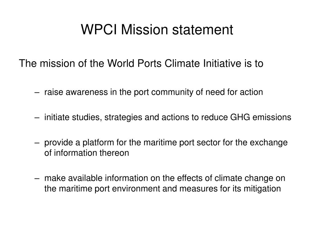 PPT - World Ports Climate Initiative WPCI PowerPoint Presentation, free ...