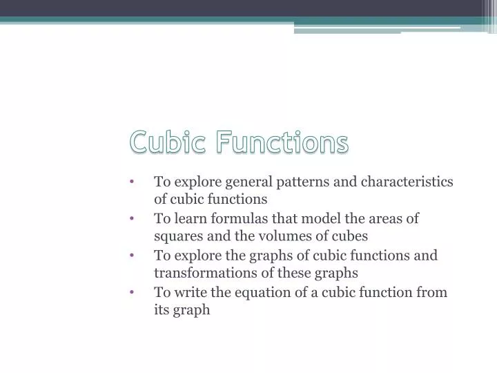PPT - Cubic Functions PowerPoint Presentation, free download - ID:1382011