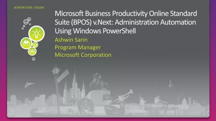 PPT - Microsoft Business Productivity Online Standard Suite (BPOS) v ...