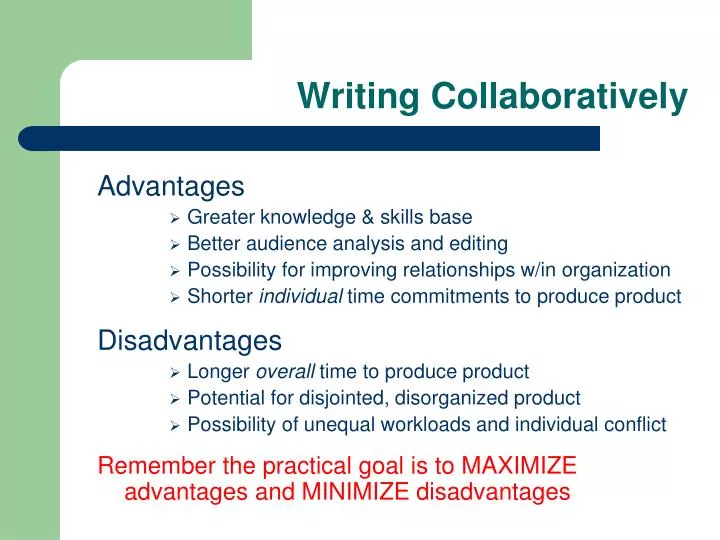 PPT - Writing Collaboratively PowerPoint Presentation, free download ...