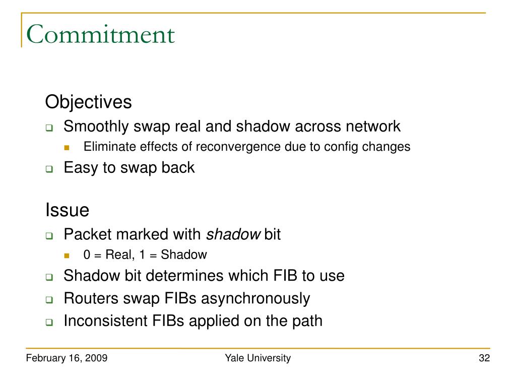 PPT - Shadow Configurations : A Network Management Primitive PowerPoint ...