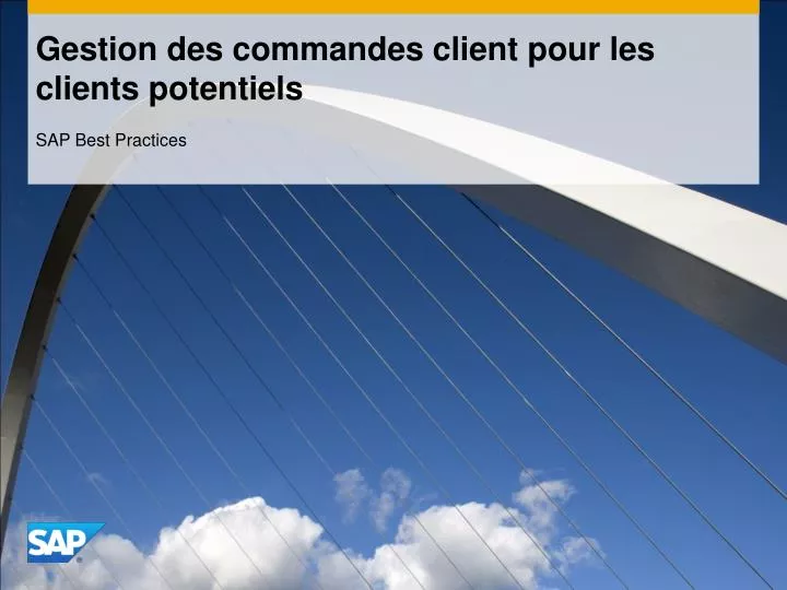PPT - Gestion des commandes client pour les clients potentiels ...