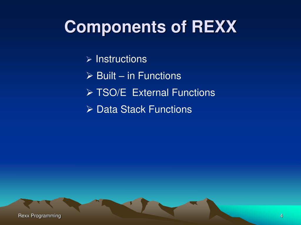 Ppt Introduction To Rexx Programming Syntax Instructions And Functions Powerpoint