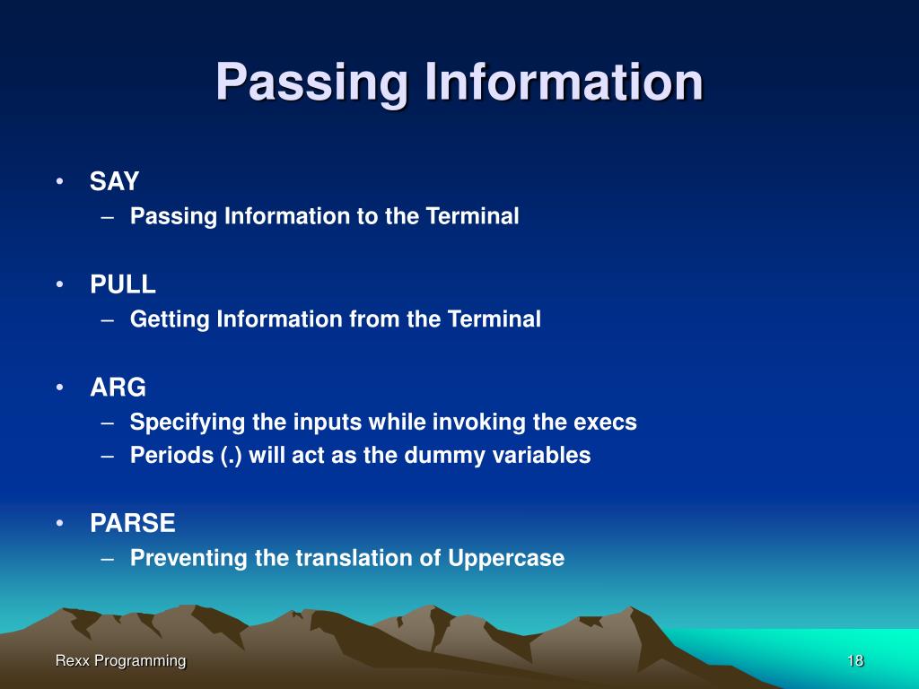 Ppt Introduction To Rexx Programming Syntax Instructions And Functions Powerpoint