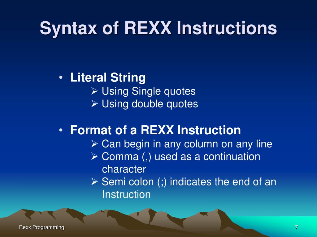 Ppt Introduction To Rexx Programming Syntax Instructions And Functions Powerpoint