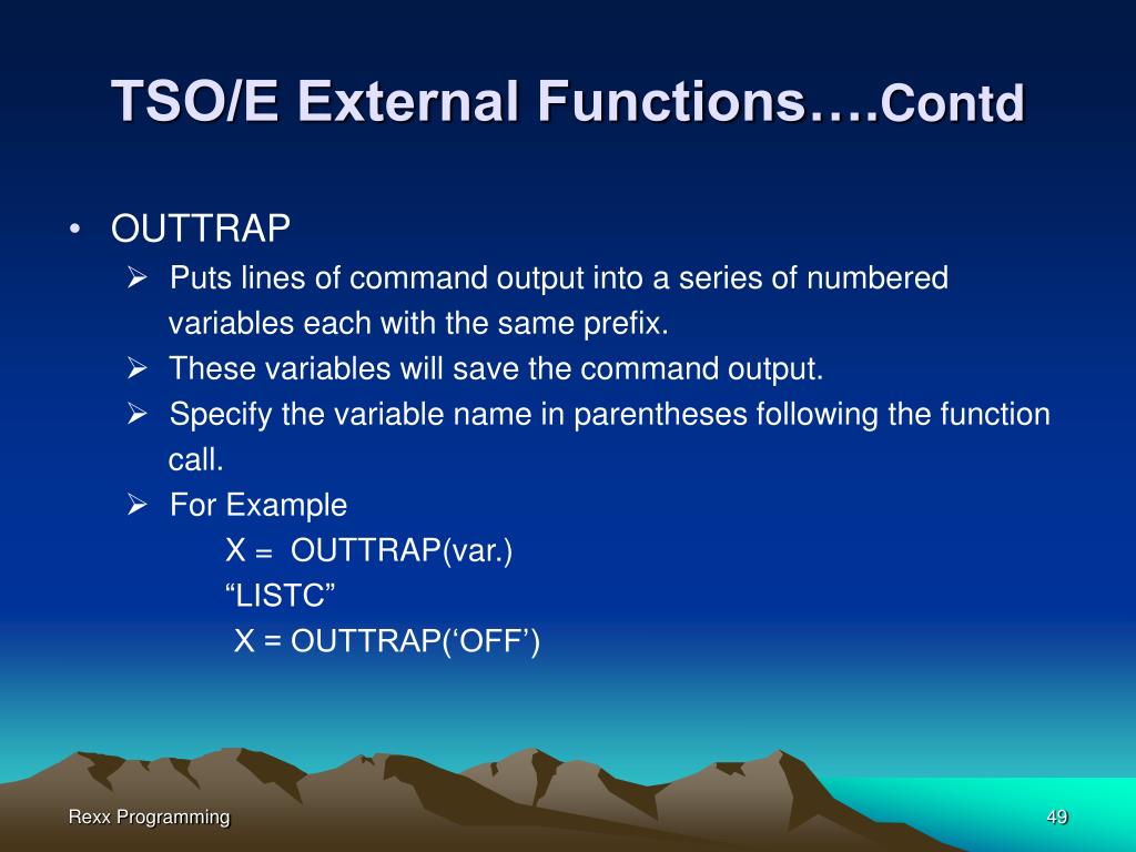 Ppt Introduction To Rexx Programming Syntax Instructions And Functions Powerpoint