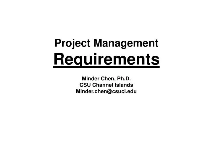 PPT - Project Management Requirements PowerPoint Presentation, free ...