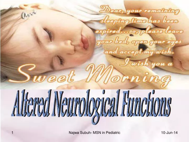 PPT - Altered Neurological Functions PowerPoint Presentation, free ...
