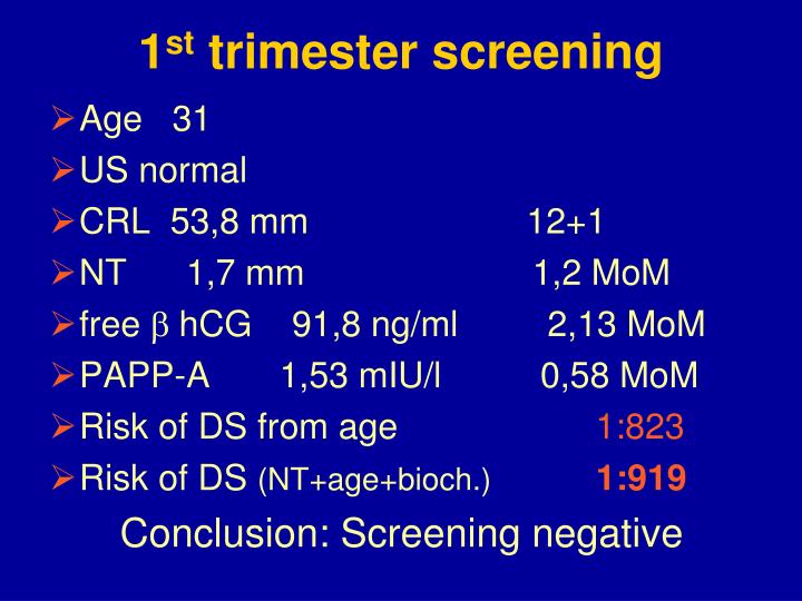 PPT - Prenatal screening of Down‘s syndrom in the first and second ...