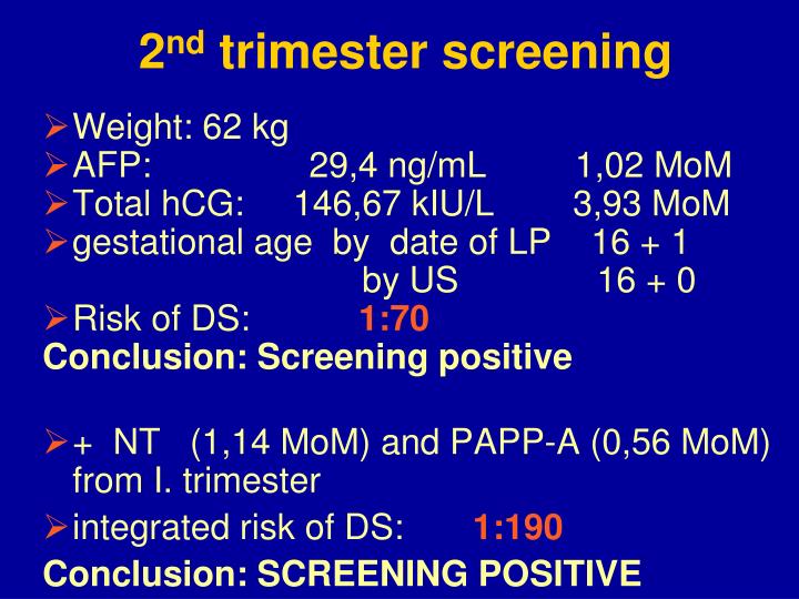 PPT - Prenatal screening of Down‘s syndrom in the first and second ...