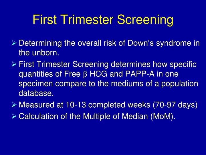 PPT - Prenatal screening of Down‘s syndrom in the first and second ...