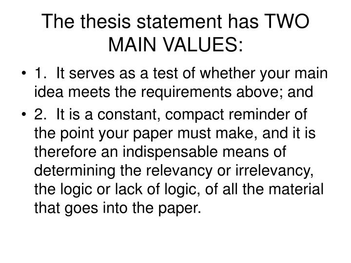 PPT - How to write a Thesis Statement PowerPoint Presentation - ID:138524