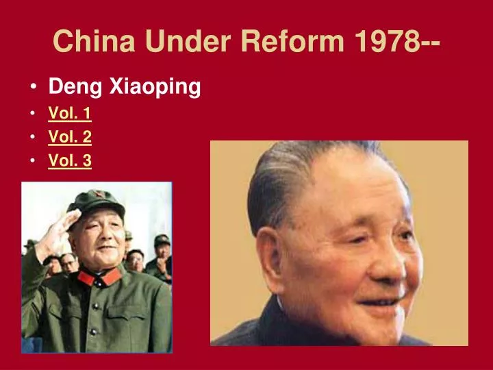 PPT - China Under Reform 1978-- PowerPoint Presentation, free download ...