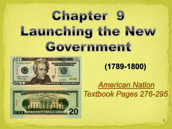 PPT - (1789-1800) American Nation Textbook Pages 276-295 PowerPoint ...