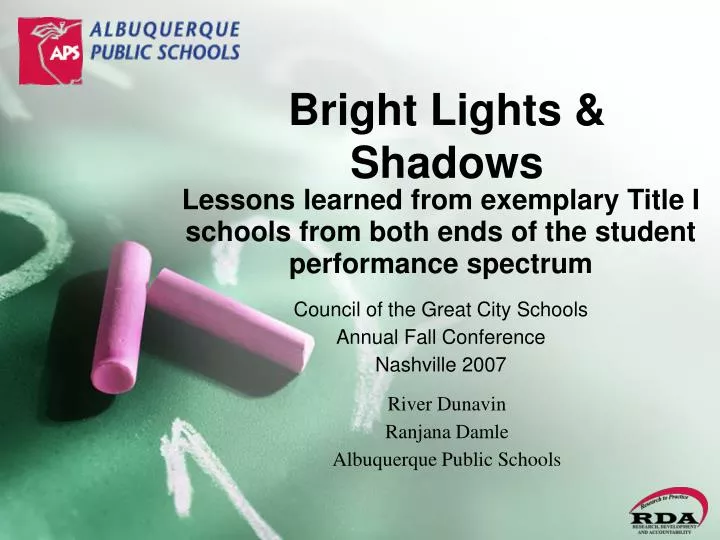 PPT - Bright Lights & Shadows PowerPoint Presentation, free download - ID:1387677