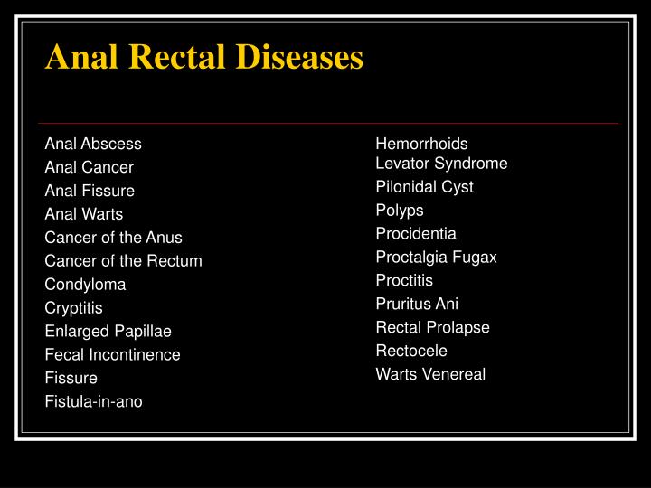 PPT - Acute Ano-rectal Conditions PowerPoint Presentation - ID:138821