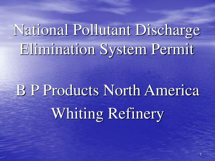 PPT - National Pollutant Discharge Elimination System Permit PowerPoint ...