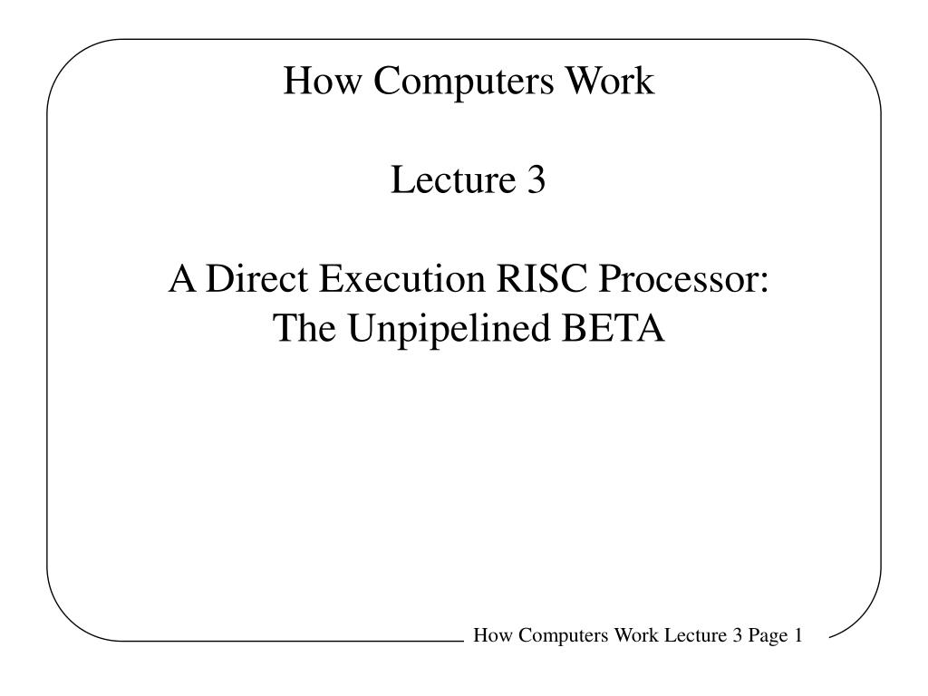 Ppt Understanding The Unpipelined Beta Processor In Assembly Language Powerpoint Presentation