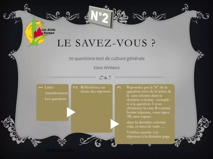 PPT - Le savez-vous ? PowerPoint Presentation, free download - ID:1391376