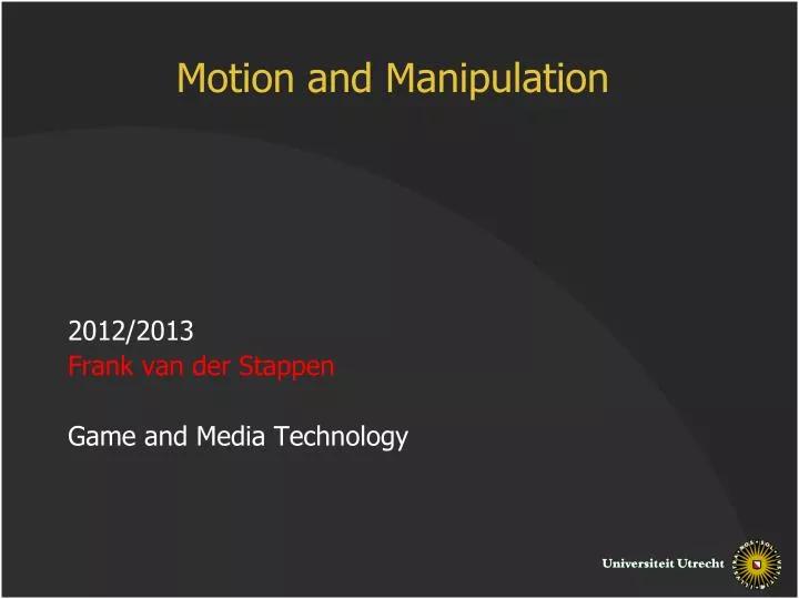 PPT - Motion and Manipulation PowerPoint Presentation, free download ...