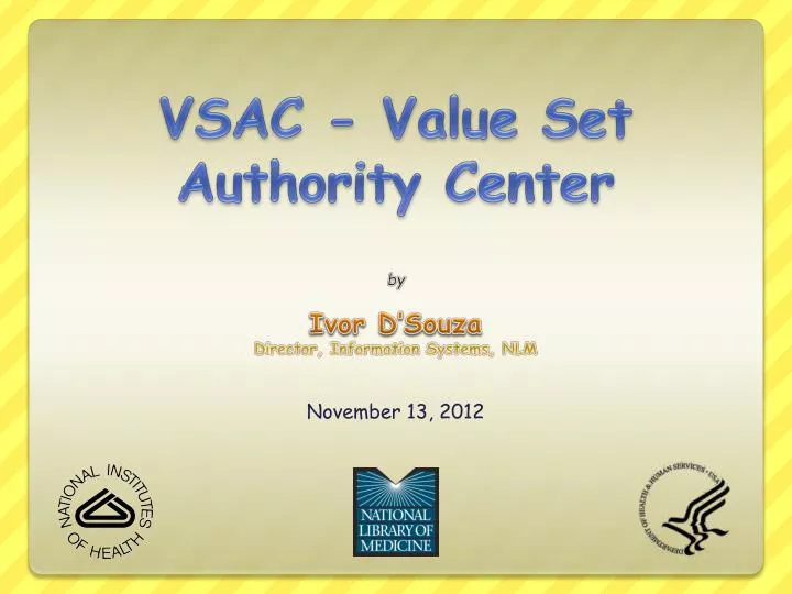 PPT - VSAC - Value Set Authority Center PowerPoint Presentation, free ...